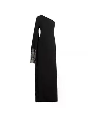 TALLER MARMO One-shoulder Fringed Maxi Gown