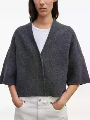 HOUSE OF DAGMAR V-neck Wool Cropped Cardigan