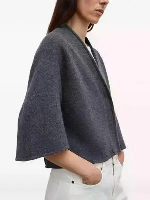 HOUSE OF DAGMAR V-neck Wool Cropped Cardigan