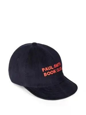Paul Smith Navy 'book Club' Corduroy Cap - Blue