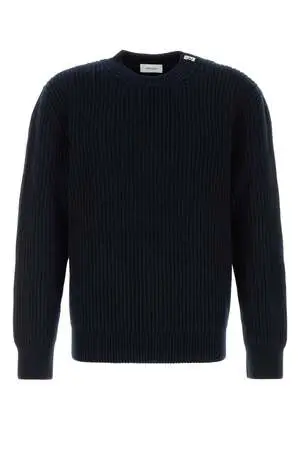 FERRAGAMO Midnight Wool Blend Sweater - Blue