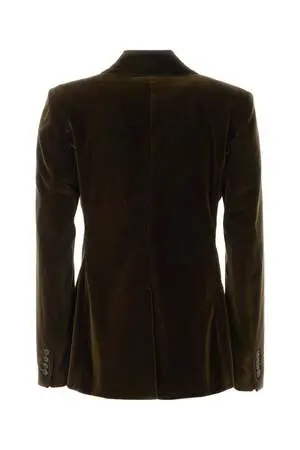 Etro Mud Stretch Velvet Blazer