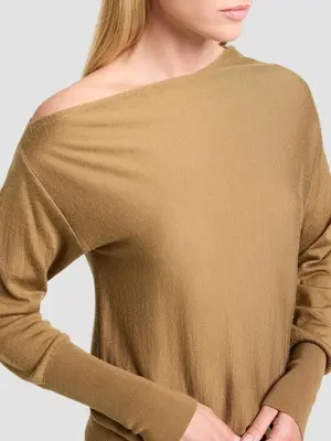 TWP Cold Shoulder Wool-silk Knit Top