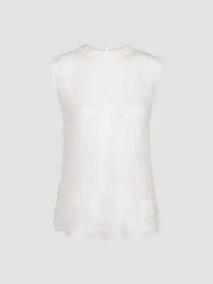 TWP Shell Semi-sheer Silk Top - Clear