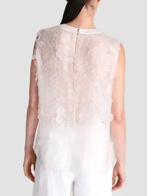TWP Shell Semi-sheer Silk Top