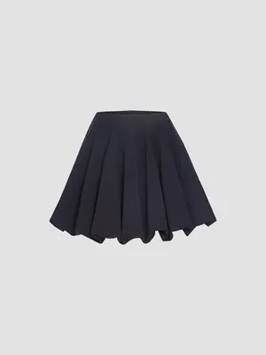 TWP Julia Pleated Cotton Poplin Miniskirt