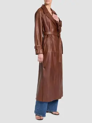 TWP Unfinished Business Leather Trench Coat