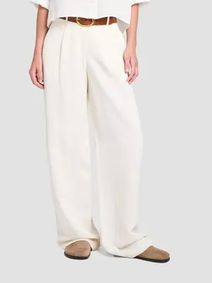 TWP Hudson St. Linen-blend Pants - Bone