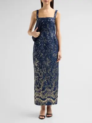 Simkhai Virette Column Maxi Dress