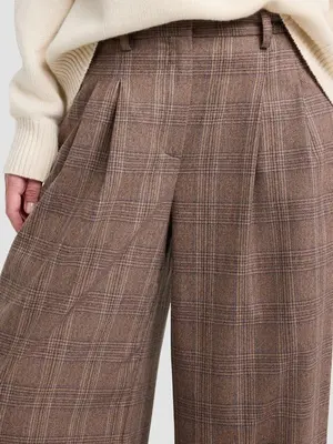 TWP Avery Plaid Wool-blend Pants
