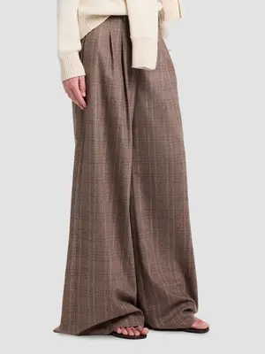 TWP Avery Plaid Wool-blend Pants