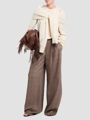 TWP Avery Plaid Wool-blend Pants