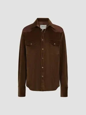 TWP Cowboy Take Me Away Corduroy Shirt - Pinecone Bison