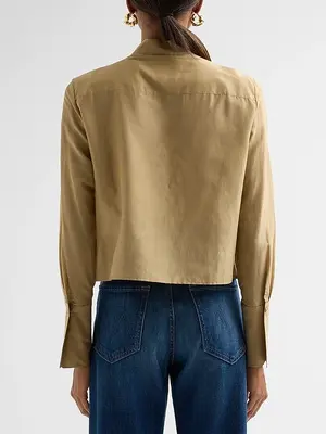 TWP Patti Ruffle Cotton-silk Blouse