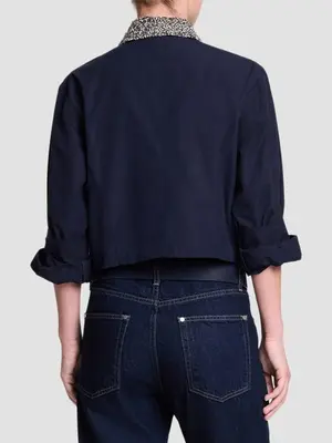 TWP New Chapter Crystal-collar Cotton Shirt