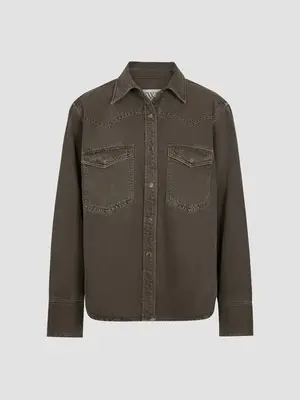 TWP Yellowstone Cotton Denim Shirt - Slate