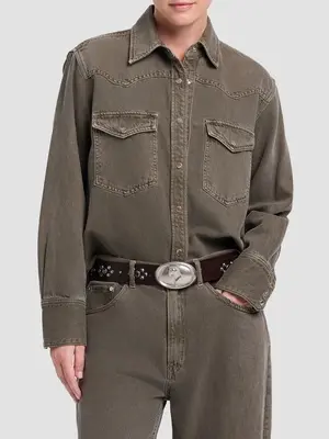 TWP Yellowstone Cotton Denim Shirt