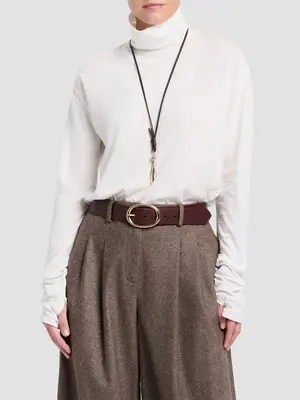 TWP Abby Cotton Turtleneck Top