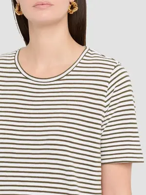 Eileen Fisher Striped Cotton Midi Dress