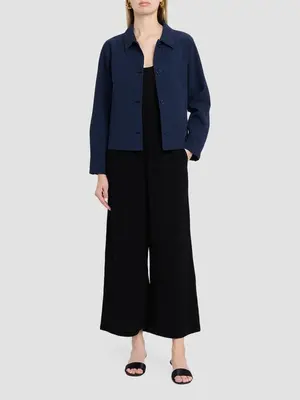 Eileen Fisher Textured Wide-leg Ankle Pants
