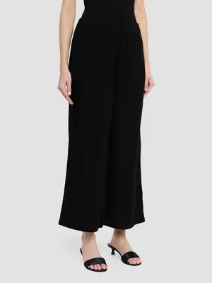 Eileen Fisher Textured Wide-leg Ankle Pants