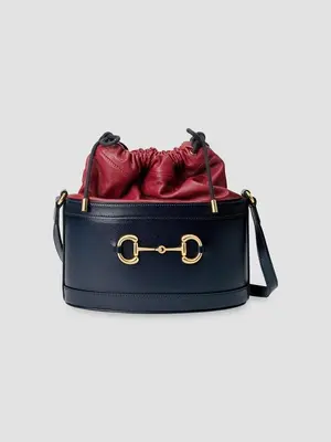 Gucci Morsetto Small Leather Bucket Bag