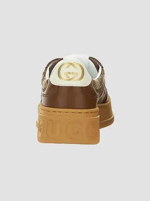 Gucci Gg Canvas & Leather Low-top Sneakers