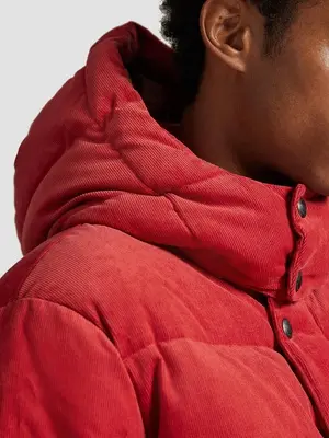 Polo Ralph Lauren The Wainwright Corduroy Hooded Down Jacket - Spring Red