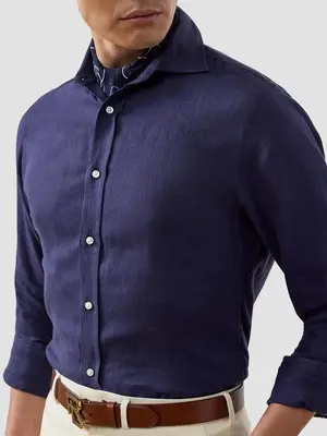 Ralph Lauren Purple Label Linen Shirt - Spring Navy