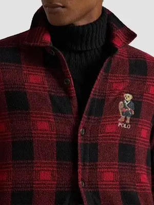 Polo Ralph Lauren Polo Bear Plaid Fleece Shirt Jacket