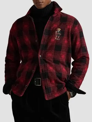 Polo Ralph Lauren Polo Bear Plaid Fleece Shirt Jacket