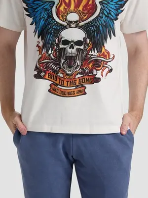 WHO DECIDES WAR Bad To The Bone Jersey Crewneck T-shirt