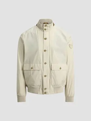 Polo Ralph Lauren Gabardine Stand Collar Bomber Jacket - Basic Sand