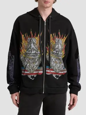 WHO DECIDES WAR Engulfed Memories Full-zip Hoodie