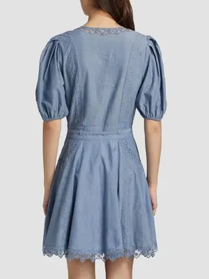 Ulla Johnson Camila Lace-trim Cotton A-line Minidress