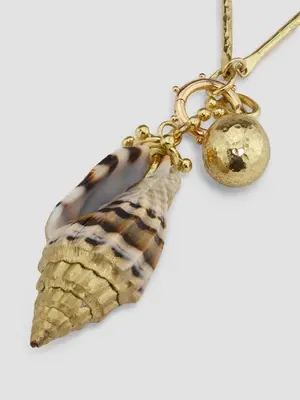 Ulla Johnson Livia Goldtone & Spotted Shell Pendant Necklace