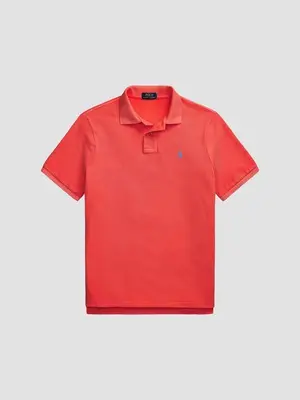 Polo Ralph Lauren Custom-slim-fit Mesh Polo Shirt - Spring Red
