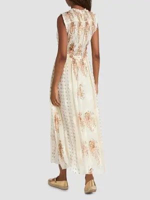 Ulla Johnson Kasia Printed Silk Chiffon Midi-dress
