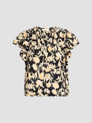 Ulla Johnson Lilo Flutter-sleeve Blouse - Multi