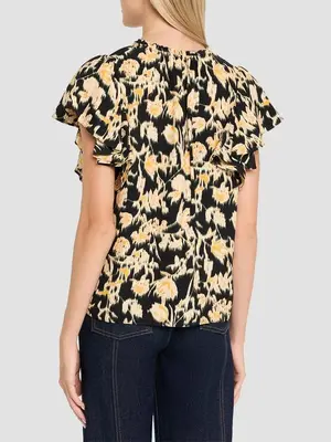 Ulla Johnson Lilo Flutter-sleeve Blouse - Multi