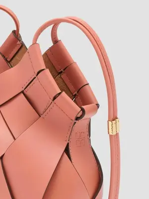 Ulla Johnson Charlotte Woven-leather Crossbody Bag - Rose