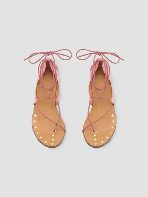Ulla Johnson Aves Bare Leather Sandals - Pink