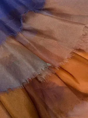 Ulla Johnson Yelena Ruffled Gradient Silk Maxi Skirt