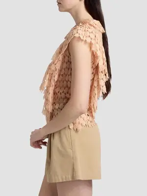 Ulla Johnson Daevy Lace Ruffle Top