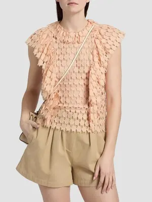 Ulla Johnson Daevy Lace Ruffle Top