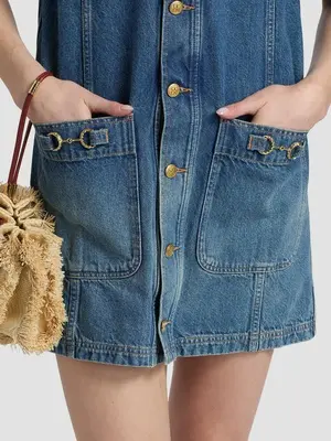 Ulla Johnson Painters Denim Mini-shirtdress