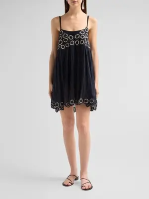 Ulla Johnson Tula Cotton Embroidered Minidress