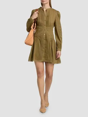 Ulla Johnson Elysia Laced Cotton A-line Minidress