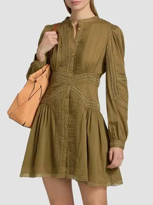 Ulla Johnson Elysia Laced Cotton A-line Minidress