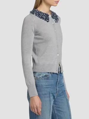 Ulla Johnson Anna Embellished-collar Merino Wool Cardigan